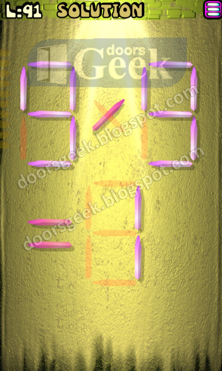 Matches Puzzle [Episode 2] Level 91 Solution ~ Doors Geek